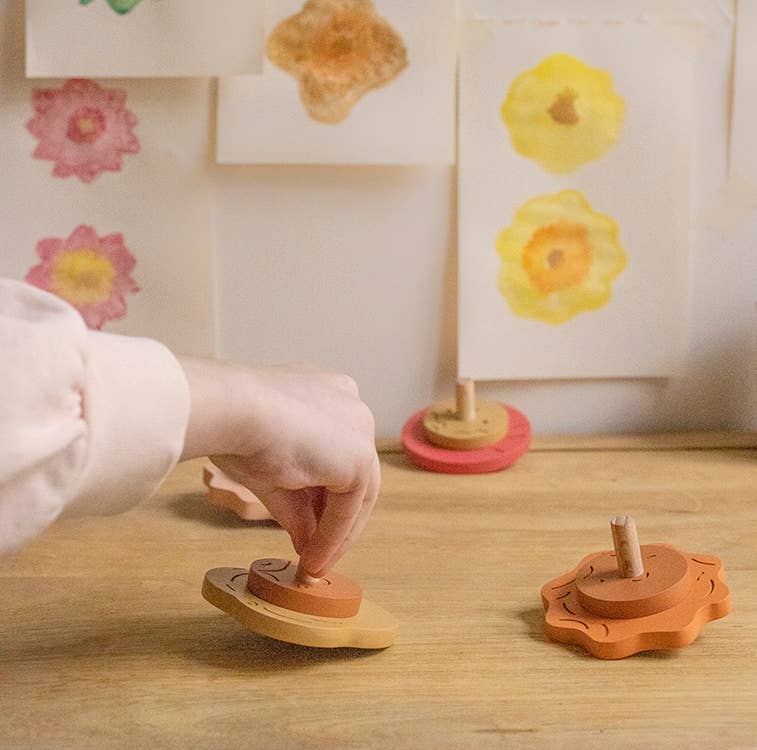 Wooden Spinning top. Elements. Sunshine – Jam Baby