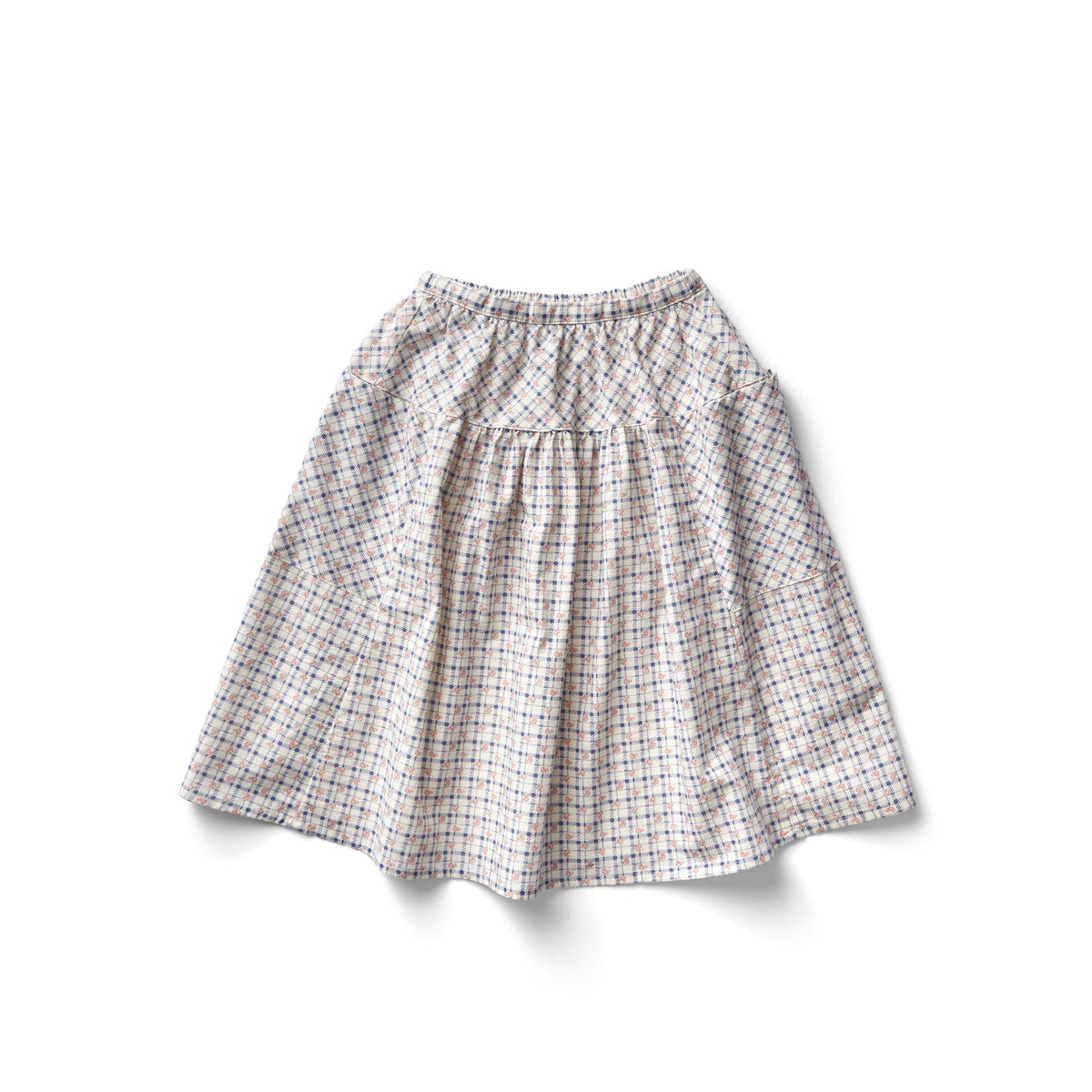 Vada Skirt | Checker Rose Print, Blueberry – Jam Baby