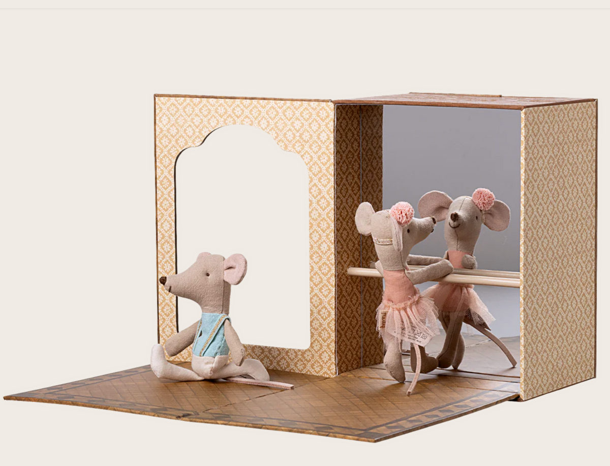 Ballet mice in dance studio, Little sister and brother – Jam Baby